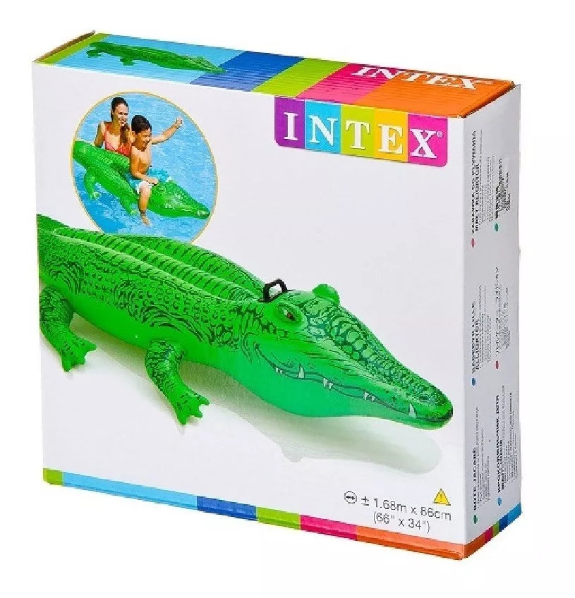Flotador inflable cocodrilo INTEX – La Locura del Hogar